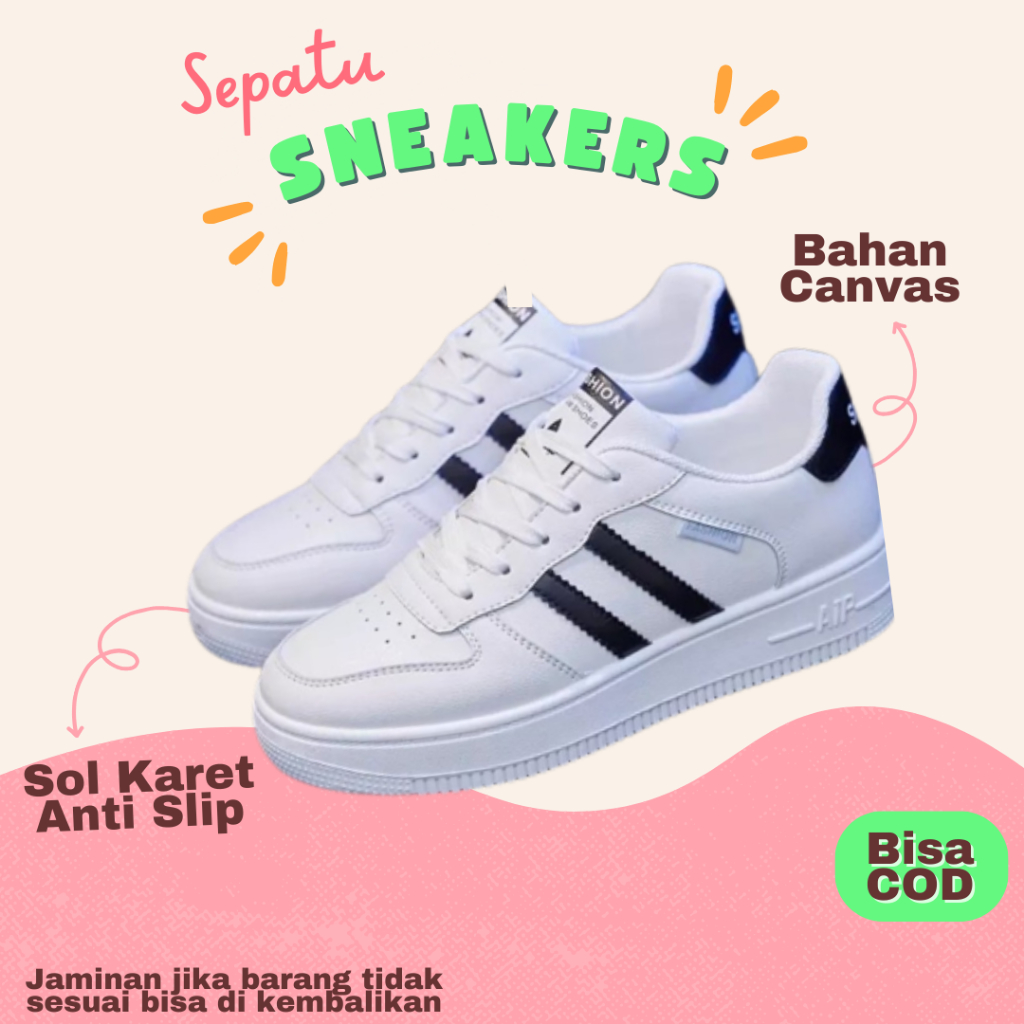 Jual Sepatu Kets Wanita Import Sepatu Sneakers Wanita Sepatu Snakers ...