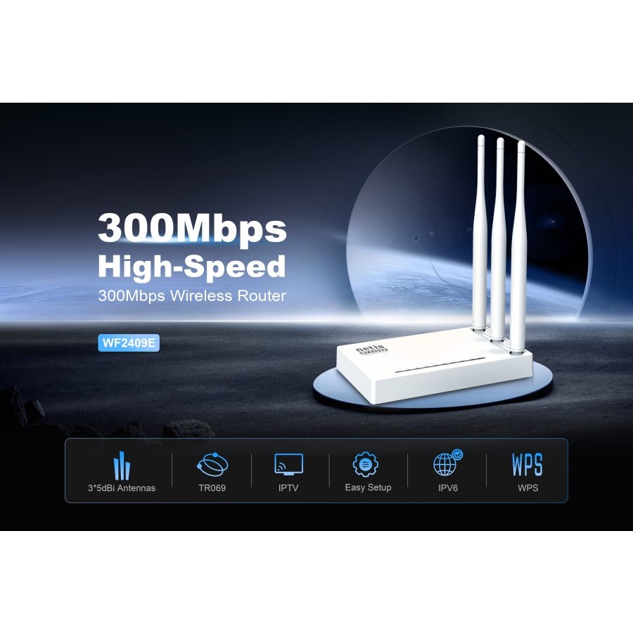 Jual Router Netis Wf2409e 300mbps Wireless N 3 Antena | Shopee Indonesia