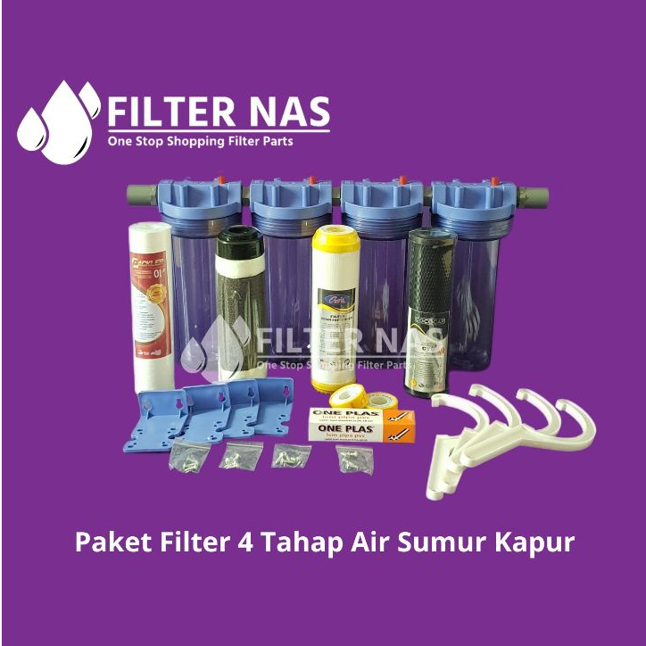 Jual Paket Filter air Kapur dan Sumur, Besi, dan Bau 4 Housing 10 ...