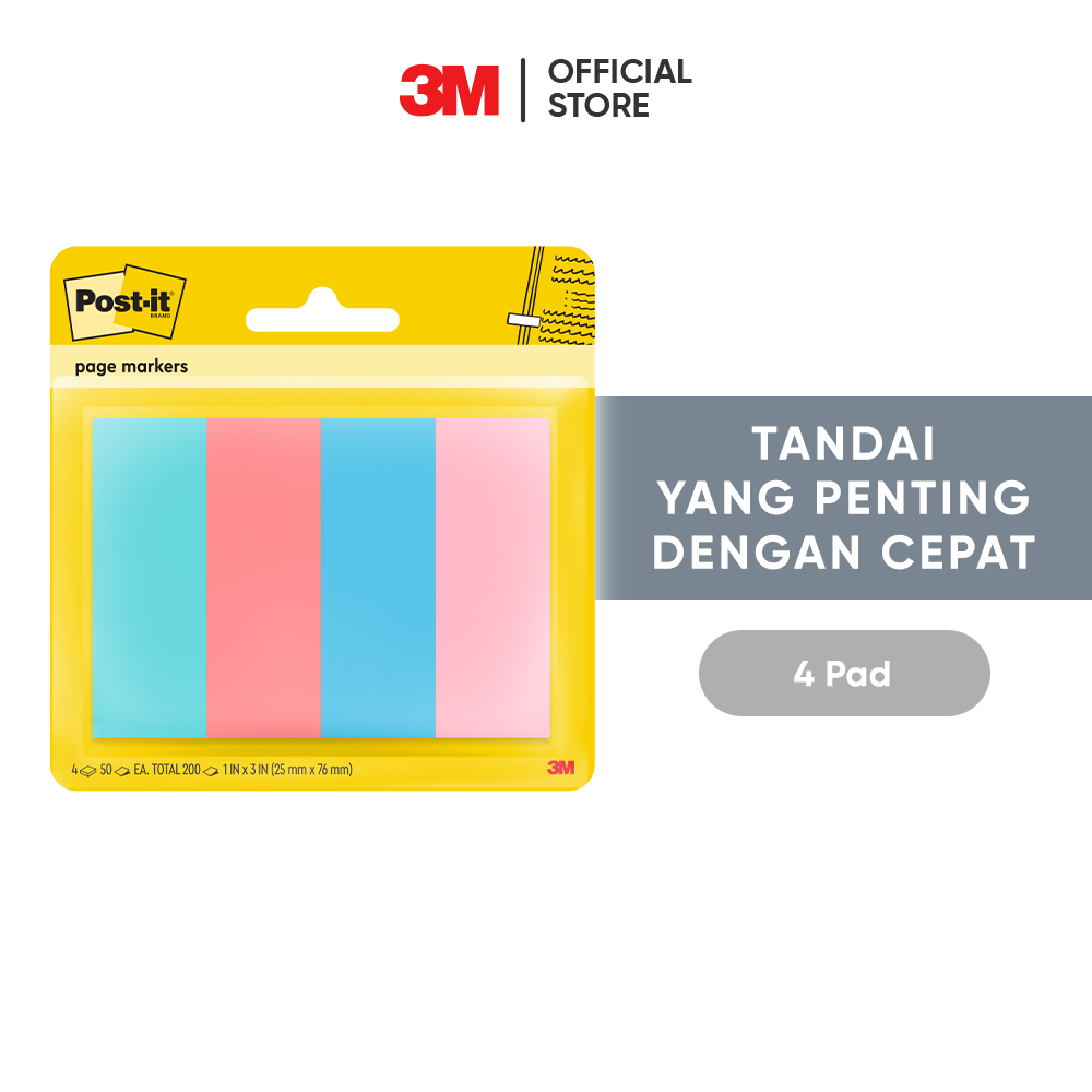 Jual 3M™ Post-it® Penanda Halaman Floral Fantasy Page Marker, 671-4ASST ...