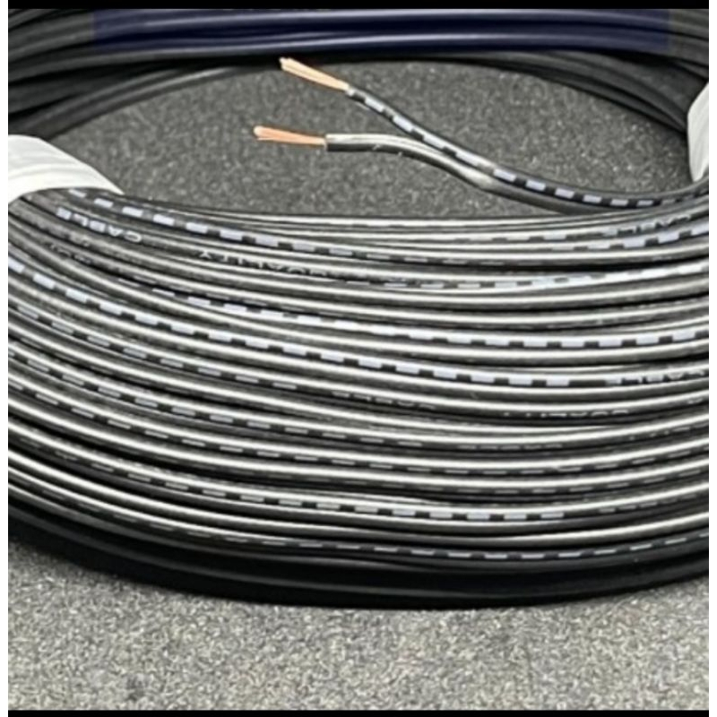 Jual Kabel Awg 24 (2Jalur) 2x18 0,12mm 5 meter hitam strip putih ...