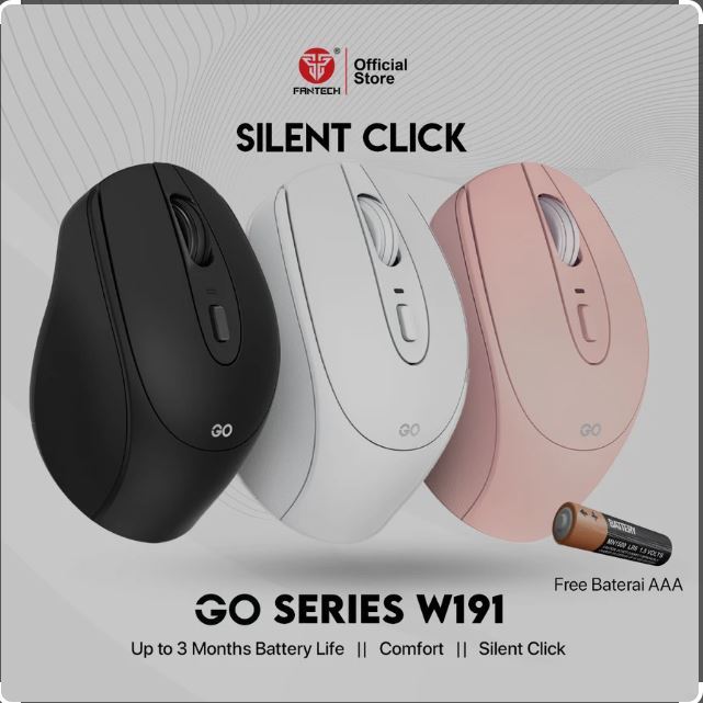 Jual Fantech GO W191 Silent Click Office Wireless Mouse | Shopee Indonesia