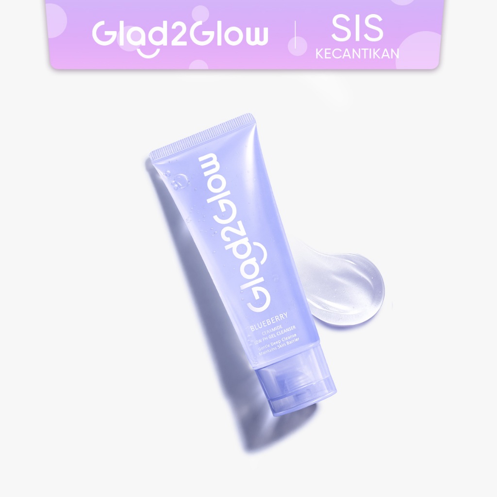 Jual 【BPOM】Glad2Glow Low pH Gentel Facial Wash Facal Cleanser Gel with ...