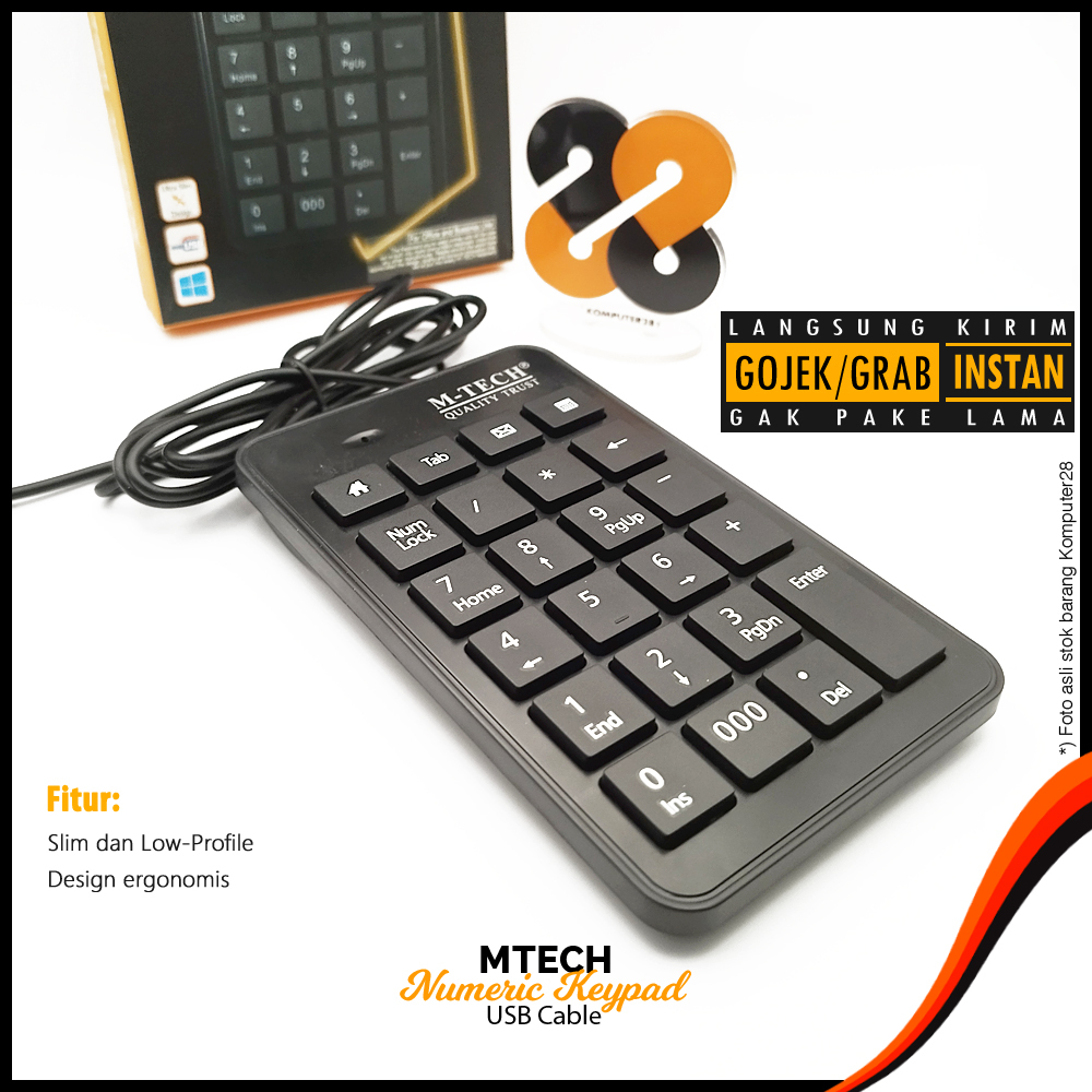 Jual M-Tech Numeric Keypad USB Cable - Keyboard Numerik Kabel USB | Shopee Indonesia