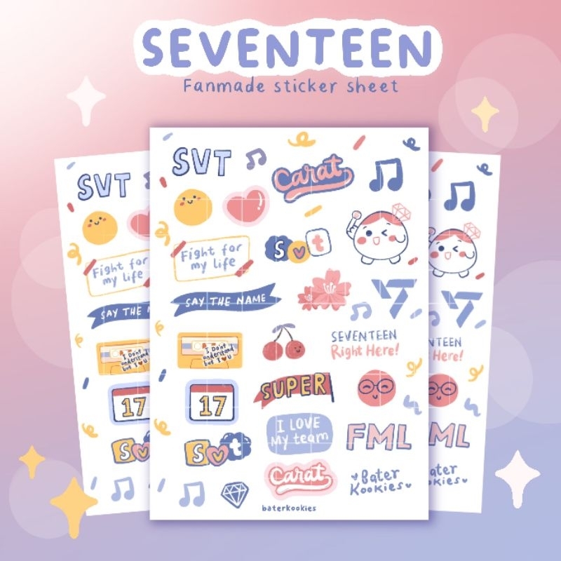 Jual Seventeen album edition sticker sheet | Shopee Indonesia