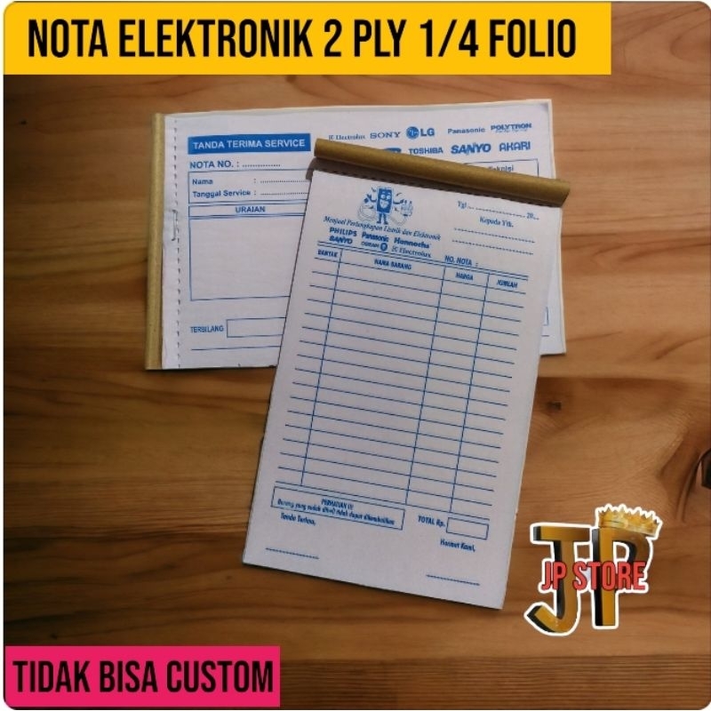 Jual NOTA TOKO ELEKTRONIK 2 PLY 1/4 FOLIO - SIAP KIRIM | Shopee Indonesia
