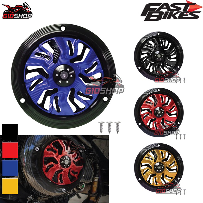 Jual cover fan kipas radiator spinner Full cnc Black series motor vespa ...