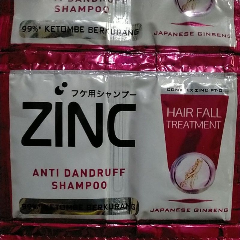 Jual shampoo / sampo zinc anti dandruff sachet 10 ml warna pink hair ...
