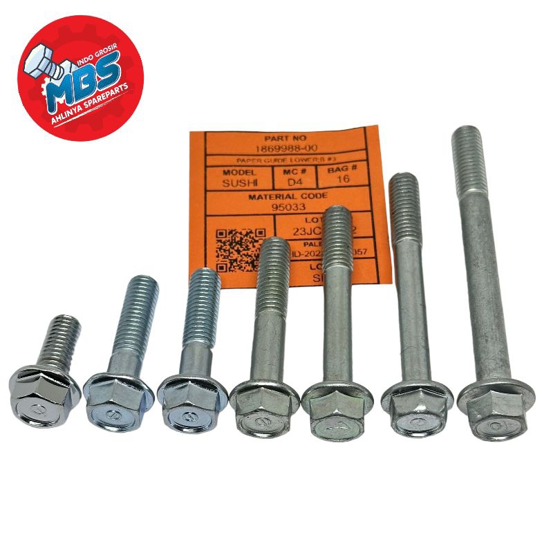 Jual BAUT 12 FLANGE TOPI ORIGINAL M8 x 20 M8 x 25 M8 x 30 M8 x 35 m8 x 45 M8 x 55 m8 x 65 m8x80 ...