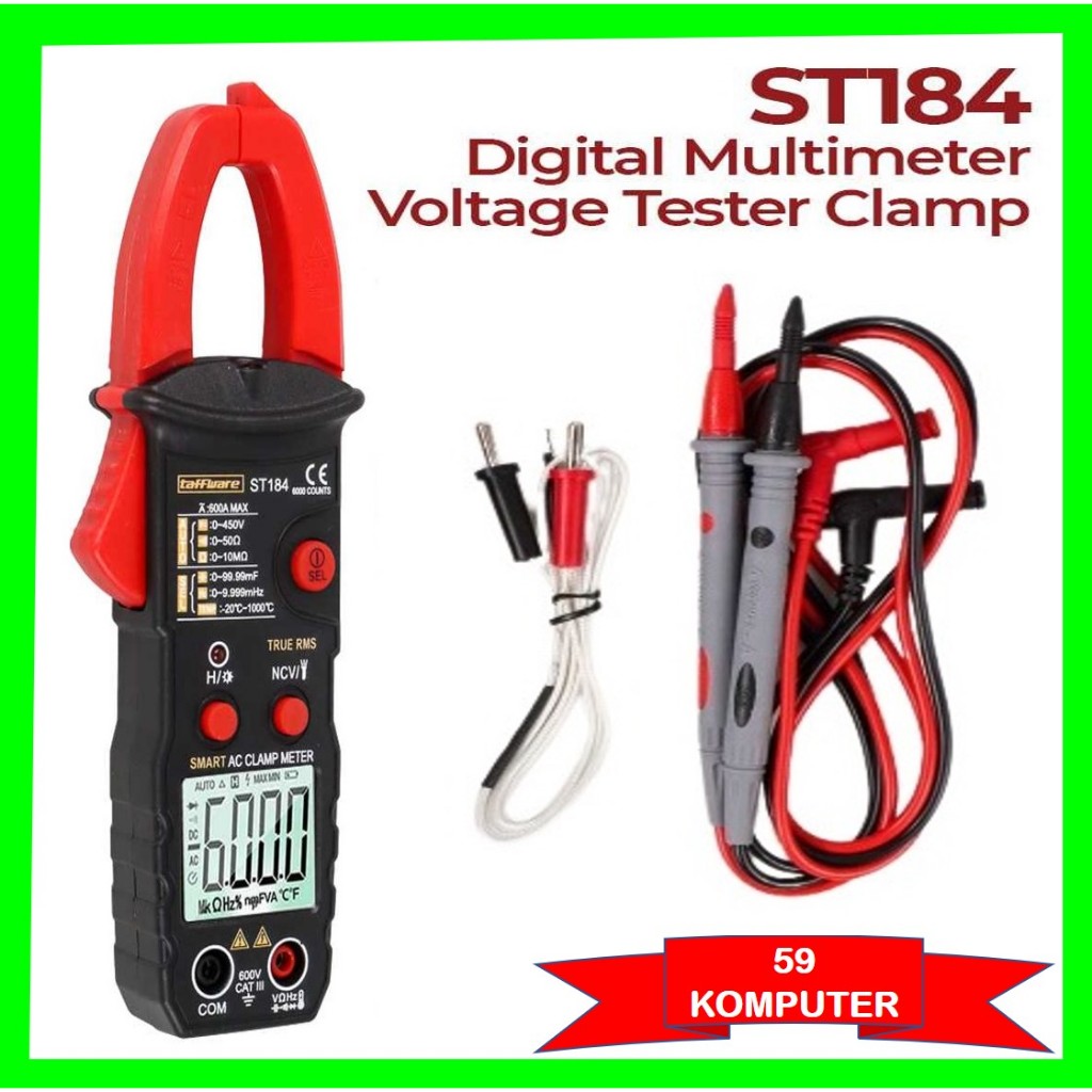 Jual Digital Clamp Multimeter Tang Ampere Voltage Tester Clamp Ampere ...