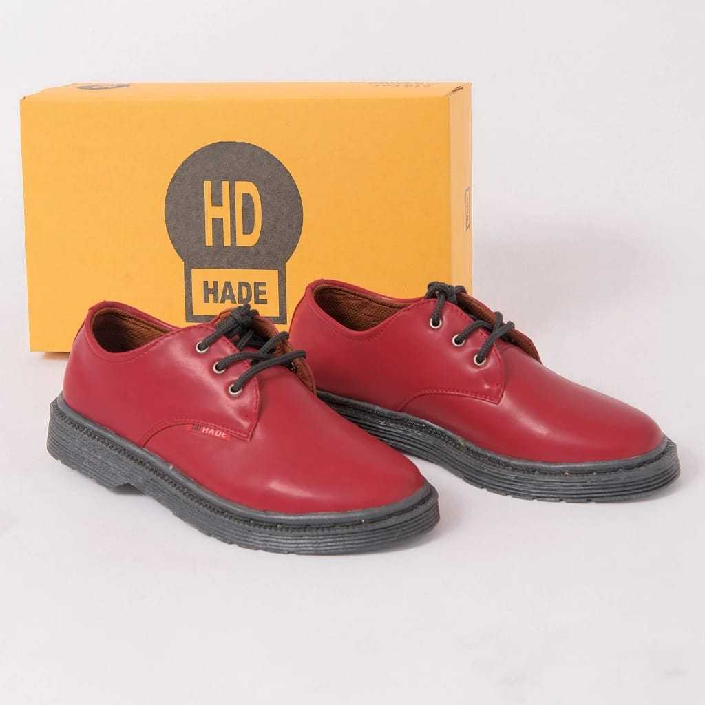 Jual Sepatu Pantofel Pria Original HADE Merah Series Jahitan HITAM ...