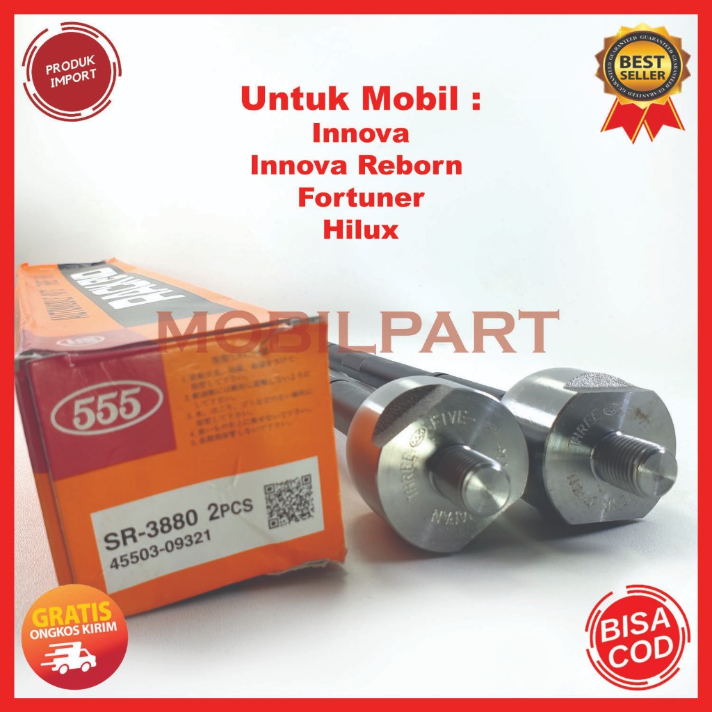 Jual RACK END INNOVA 555 JAPAN ORIGINAL LONG TIE ROD INNOVA REBORN ...