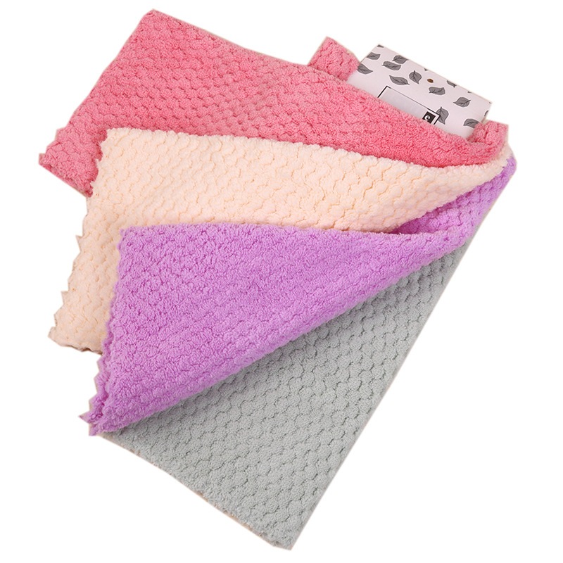 Jual 【UV】Satu Set (6pcs) Kain Lap Dapur Meja Piring 25x25cm Anti Minyak ...