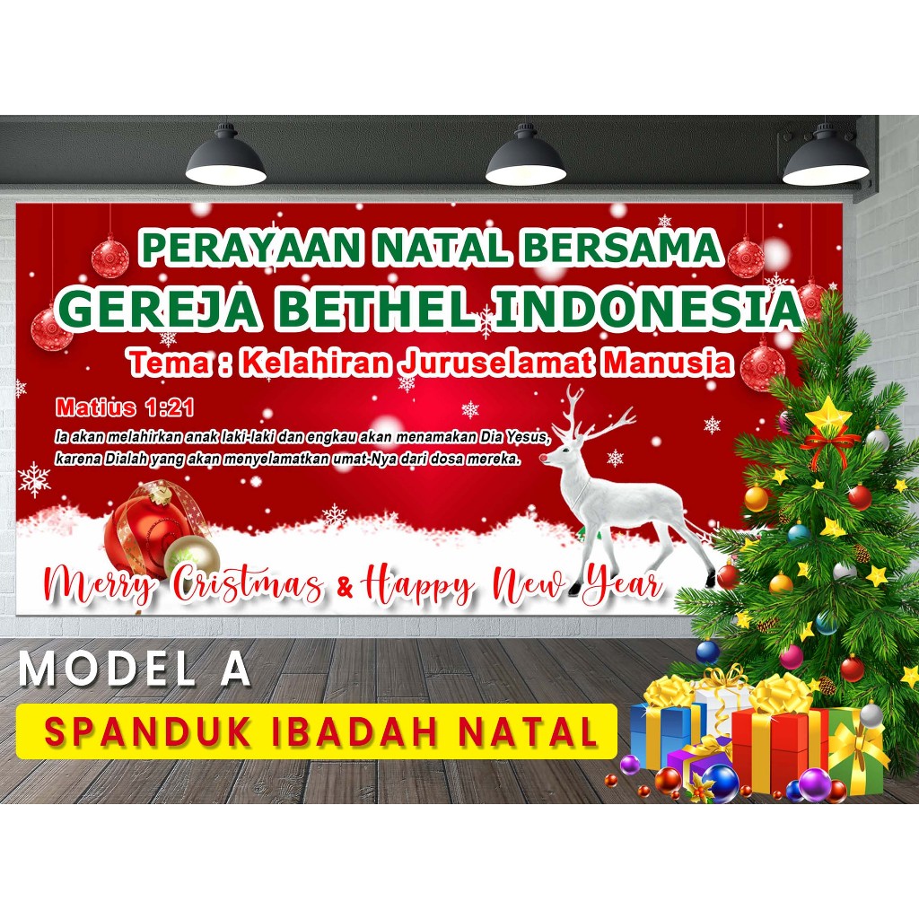 Jual SPANDUK NATAL BANNER CHRISTMAS ACARA GEREJA PERAYAAN NATAL IBADAH ...