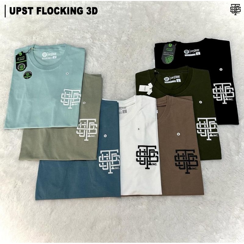 Jual AlmosDistro Kaos sablon FLOCKING Karet 3D UPSTATE SERIES Cotton ...
