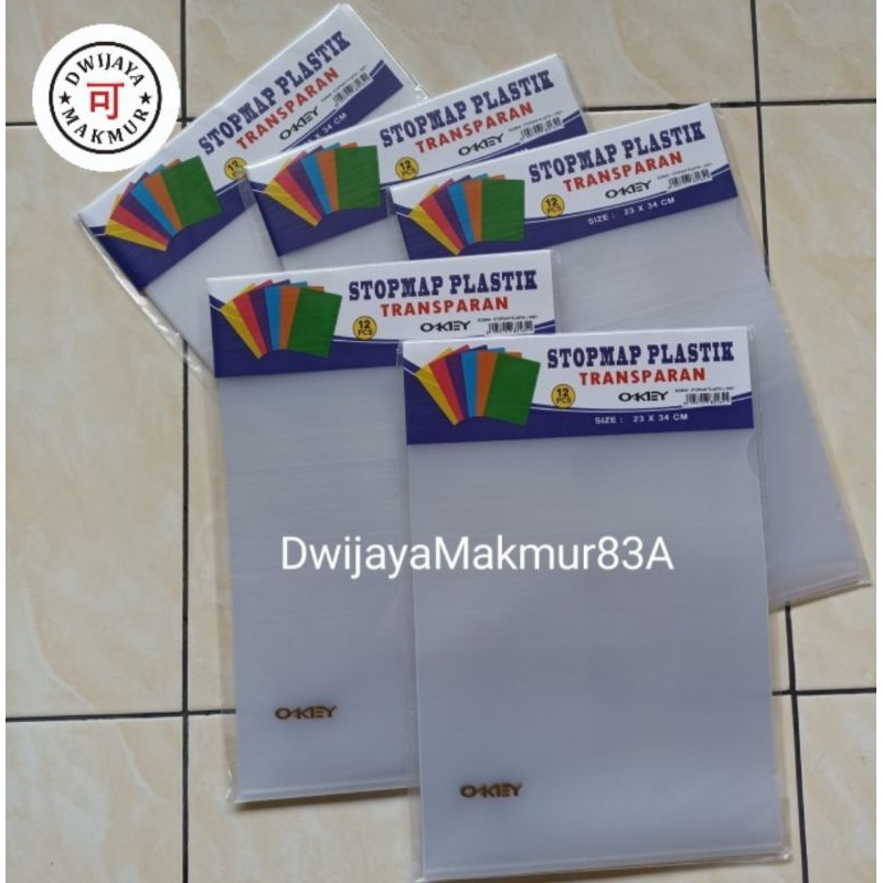Jual Map Plastik / Map L (12 pcs) Putih Bening / Warna Warni | Shopee ...