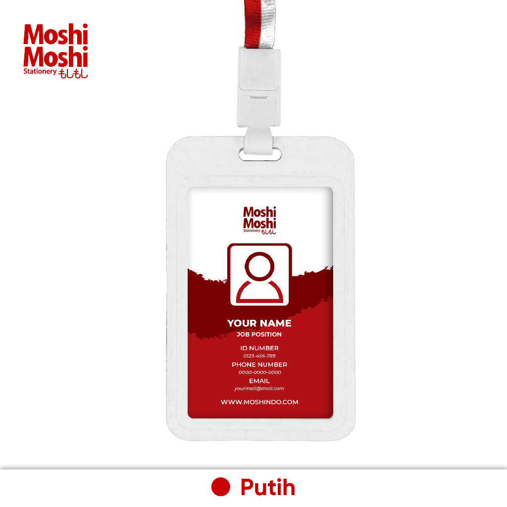 Jual ID Card Moshi 2-Tone Name Tag Holder Tempat Kartu Akses Kantor ...