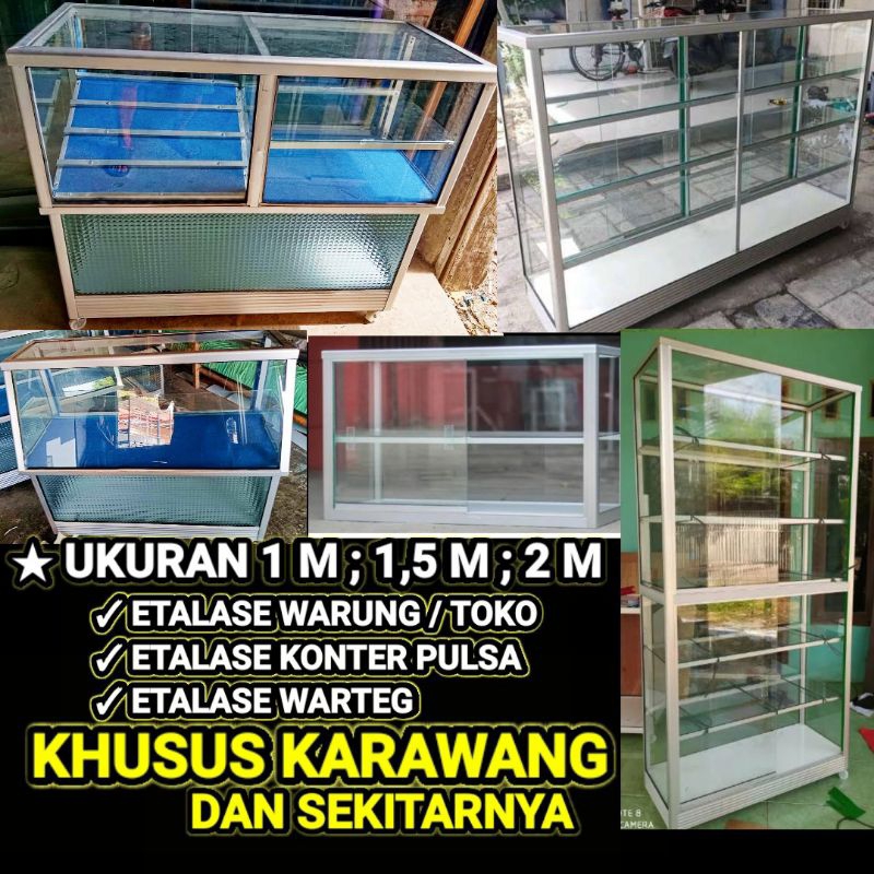 Jual ETALASE KONTER PULSA 1 METER 1,5 METER 2 METER / ETALASE TOKO ...