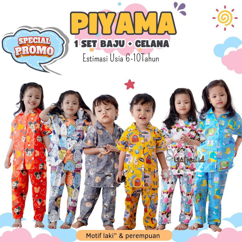 Jual setelan baju anak baju Tidur Anak Setelan Piyama Anak Terbaru | Shopee Indonesia