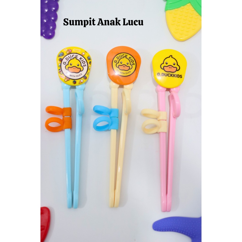 Jual Sumpit Anak Karakter Kartun Food Grade Stainless Besi Makan Bayi ...