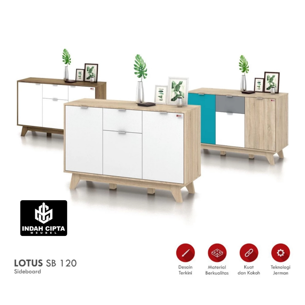 Jual Activ Meja Samping Minimalis / Sideboard Bufet Kabinet / LOTUS SB 120 / LOTUS SB 80 ...