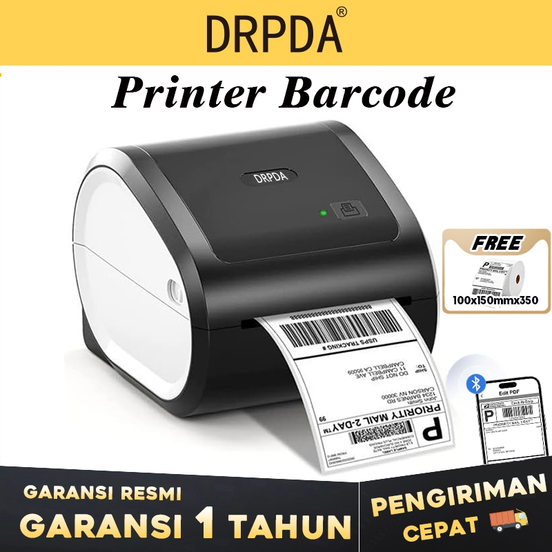 Jual PRINTER BARCODE THERMAL LABEL 110MM DRPDA D520 BLUETOOTH A6 ...