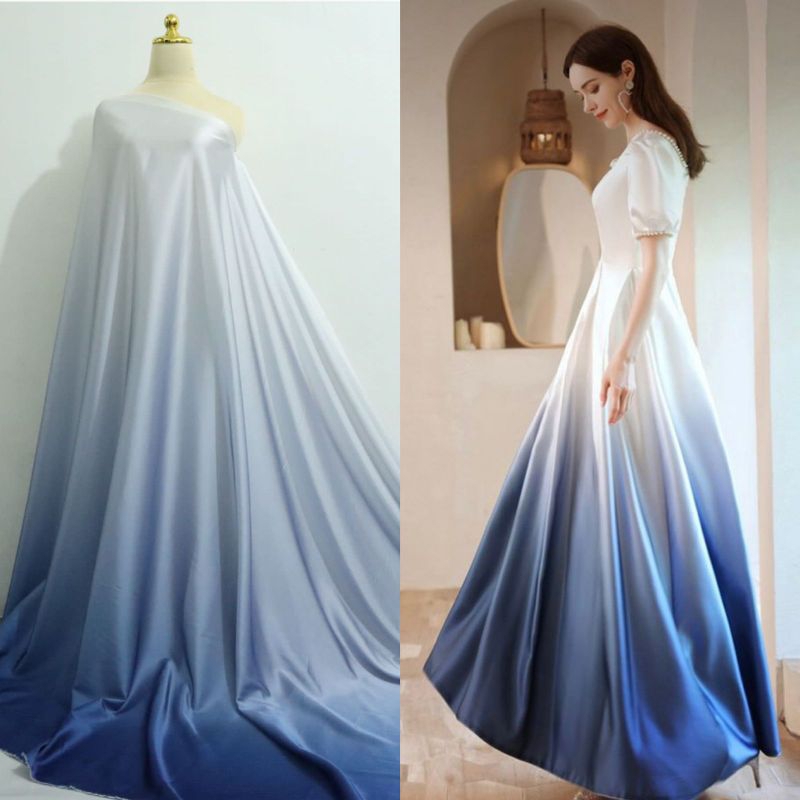 Jual Kain meteran gradasi silver blue atau blue silver | Shopee Indonesia