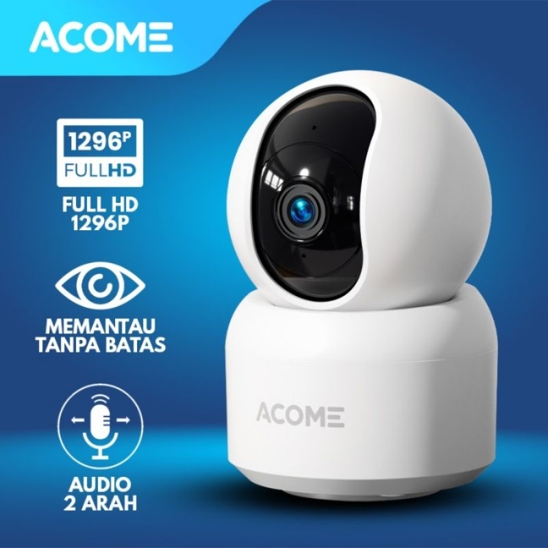 Jual Acome APC01 CCTV WiFi Smart IP Camera Indoor Full HD 1296P 3MP PTZ Audio Kamera | Shopee ...