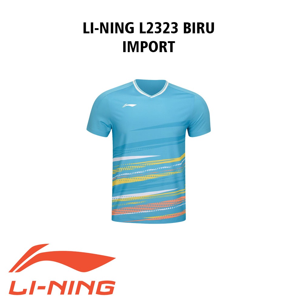 Jual Jersey Kaos Badminton Bulutangkis Lining L2323 Biru | Shopee Indonesia