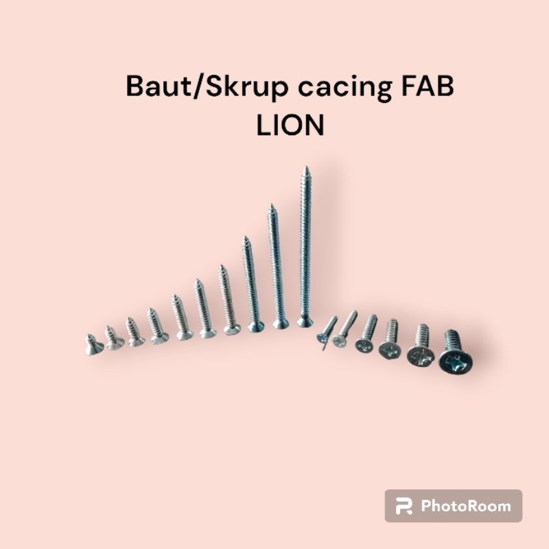 Jual Baut/Skrup cacing FAB LION ukuran 10 | Shopee Indonesia
