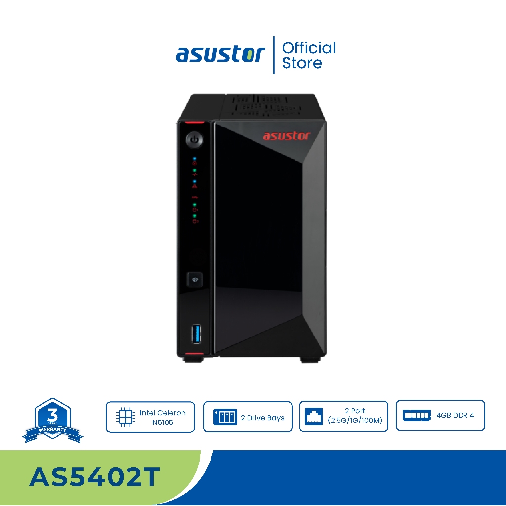 Jual Asustor AS5402T 2-Bay NIMBUSTOR 4 NAS Storage Cloud AS 5402T ...