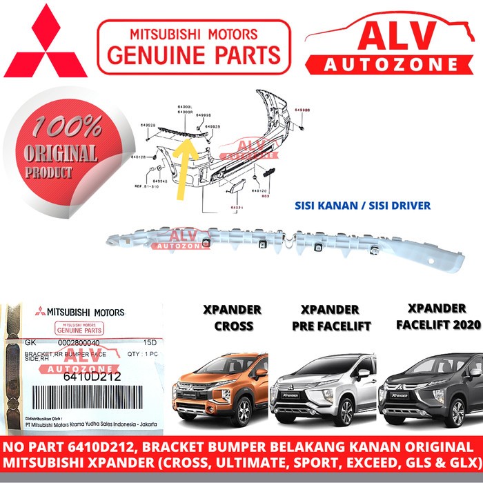 Jual BRACKET BRAKET BREKET BUMPER BELAKANG KANAN ORIGINAL XPANDER ...