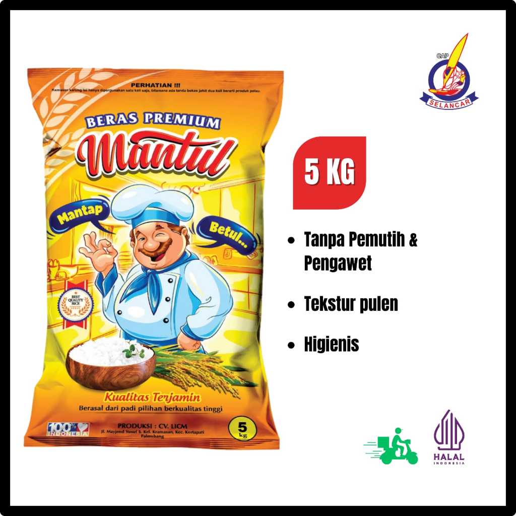 Jual MANTUL(Mantap Betul) Beras - 5Kg | Shopee Indonesia