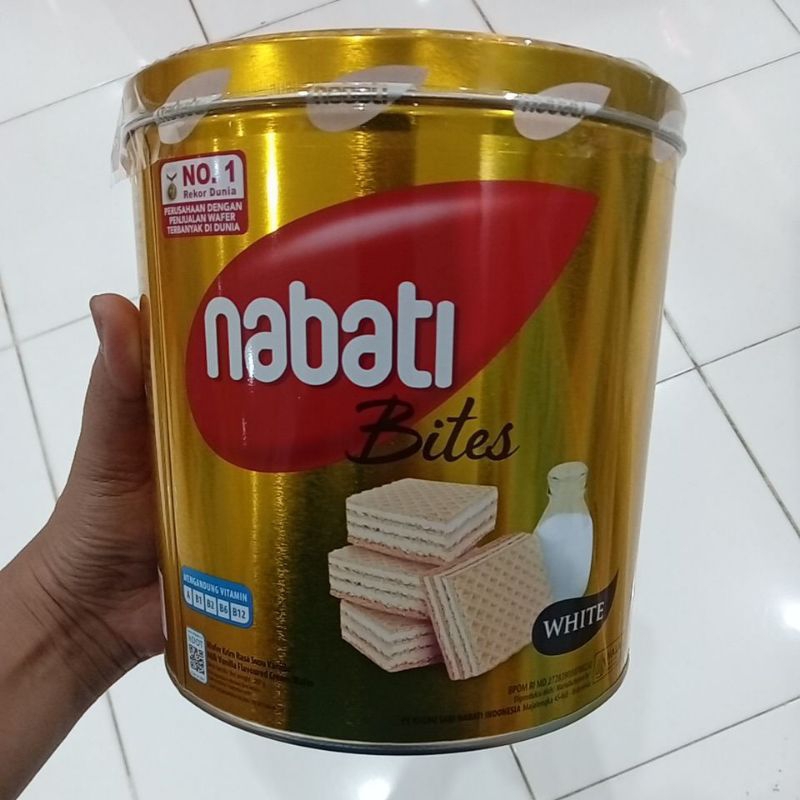 Jual Mahbubah - Nabati Bites 287 g Wafer Krim Rasa Susu Vanila Kaleng ...