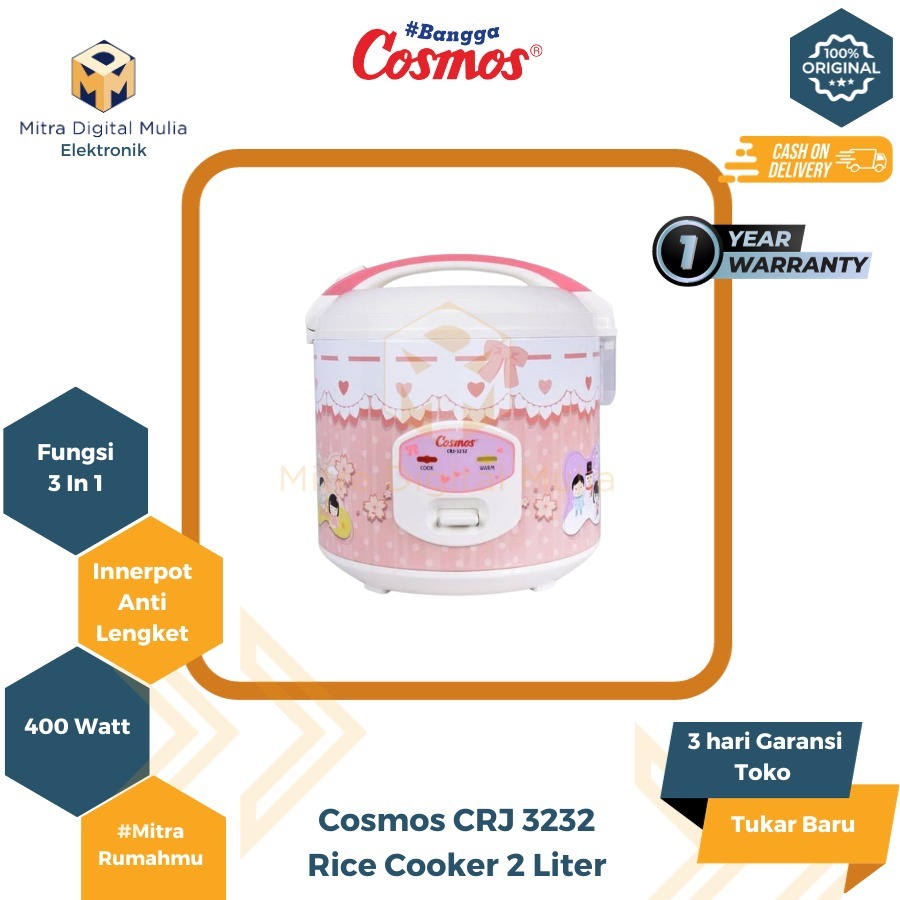 Jual Cosmos CRJ 3232 Magic Com 1.8 Liter Nonstick | Shopee Indonesia