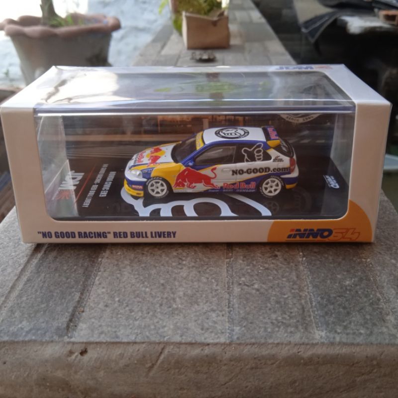Jual inno64 Honda Civic EK9 JDM no good racing red bull livery putih ...
