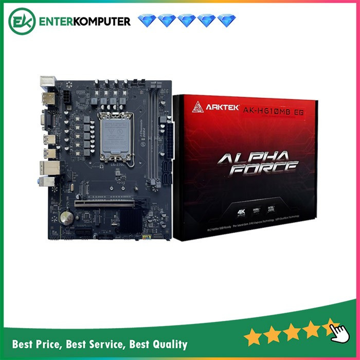 Jual Arktek Alpha Force AK-H610MB EG - LGA1700 H610 DDR4 USB3.0 - Motherboard | Shopee Indonesia