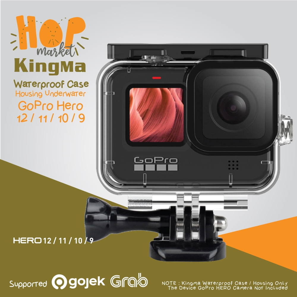 Jual KingMa Waterproof Case 50M Underwater Housing for Gopro Hero 13 / 12 / 11 / 10 / 9 Black ...