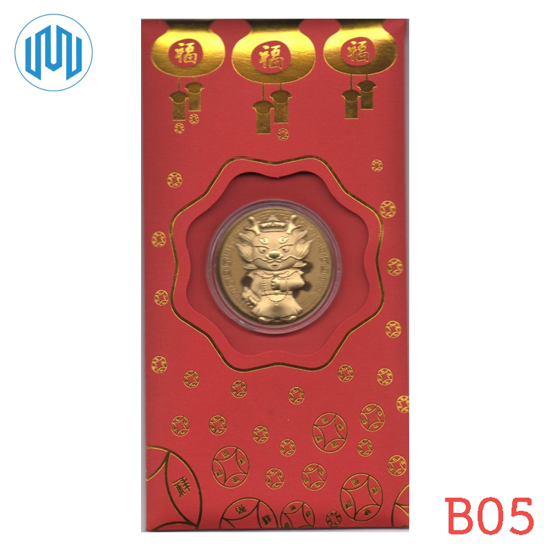 Jual Angpao Imlek Angpau Koin Emas Naga Dragon Gold Coin Tahun 2024 ...