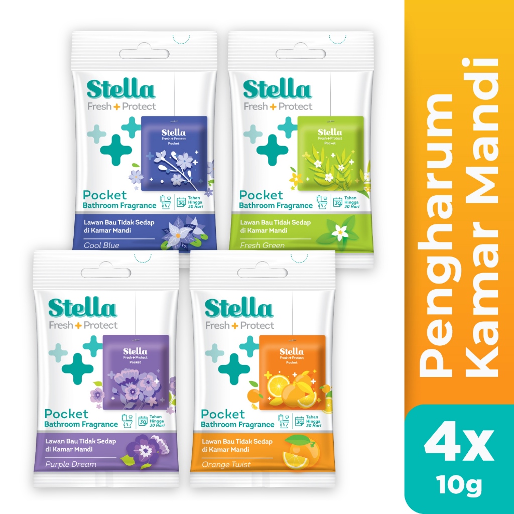 Jual [Isi 4pcs] Stella Pocket Bathroom Complete Variant - Pengharum ...