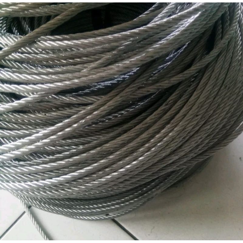 Jual 1 METER TALI KAWAT SELING BAJA GALVANIS BERBAGAI MACAM UKURAN | Shopee Indonesia