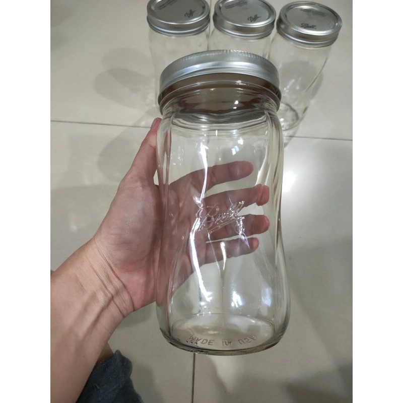 Jual MASON BALL JAR original, spiral jar, wide mouth, 28oz 855ml | Shopee Indonesia