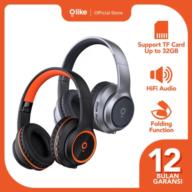 Jual OLIKE H1 HEADPHONE BLUETOOTH MIC HANDSFREE HEADSET EARPHONE ...
