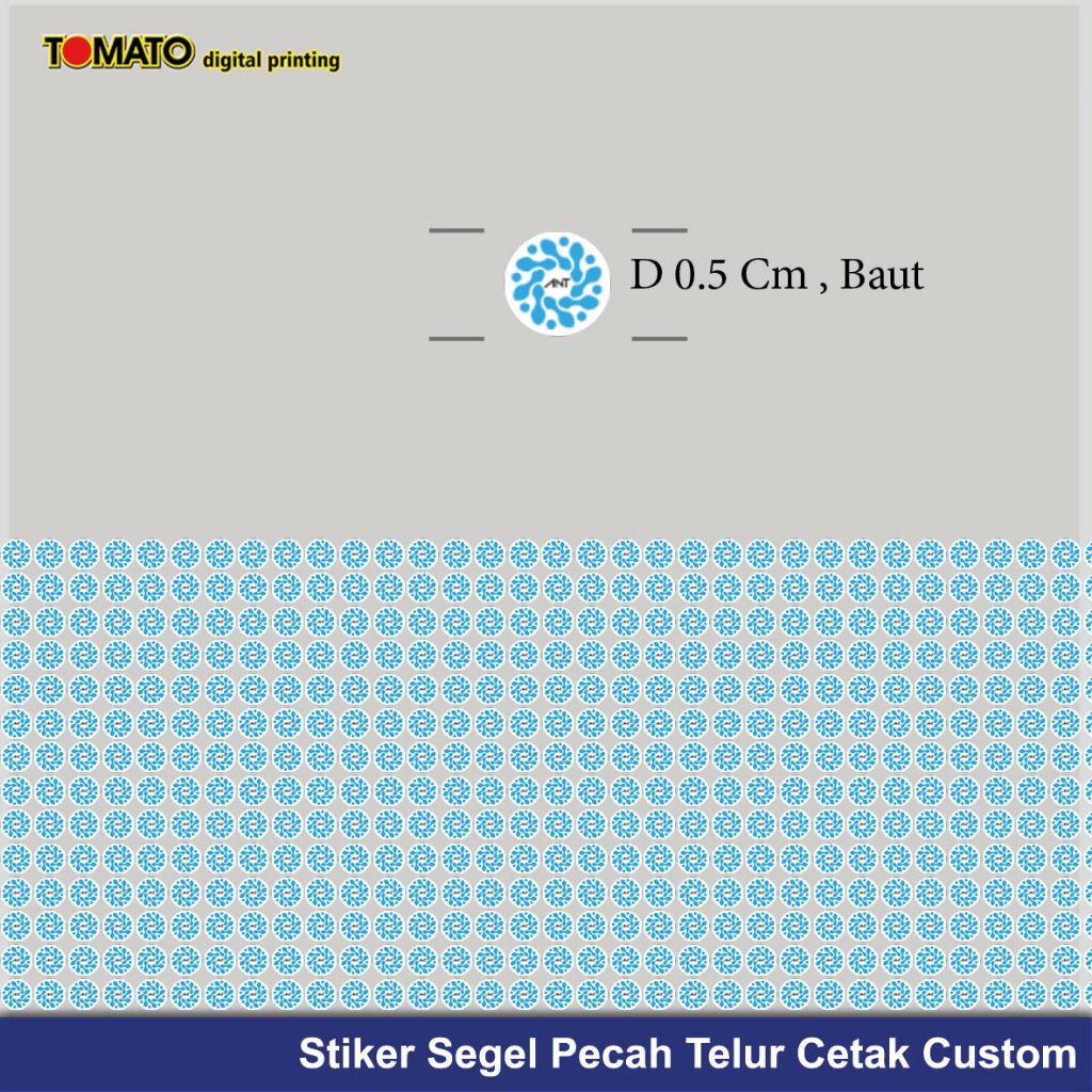 Jual Stiker Segel Pecah Telur uk Baut Cetak Custom | Shopee Indonesia