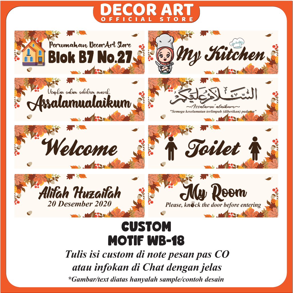 Jual Bisa Custom - Request Papan Nomor Custom Nama Alamat Rumah Custom ...