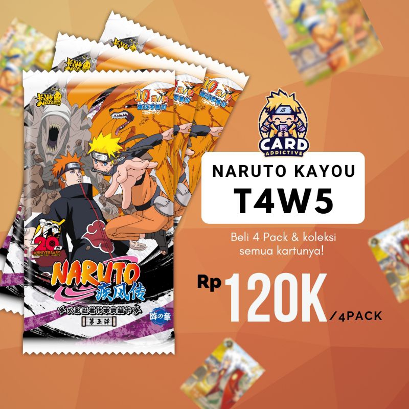 Jual 4 Pack T4W5 Naruto Kayou Card CCG - Naruto Kayou Card - Kartu ...