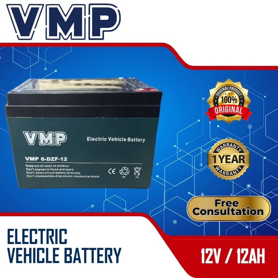 Jual Aki Selis VMP 12V 12AH 6dzf12 Aki Sepeda Listrik Aki Panel Surya ...