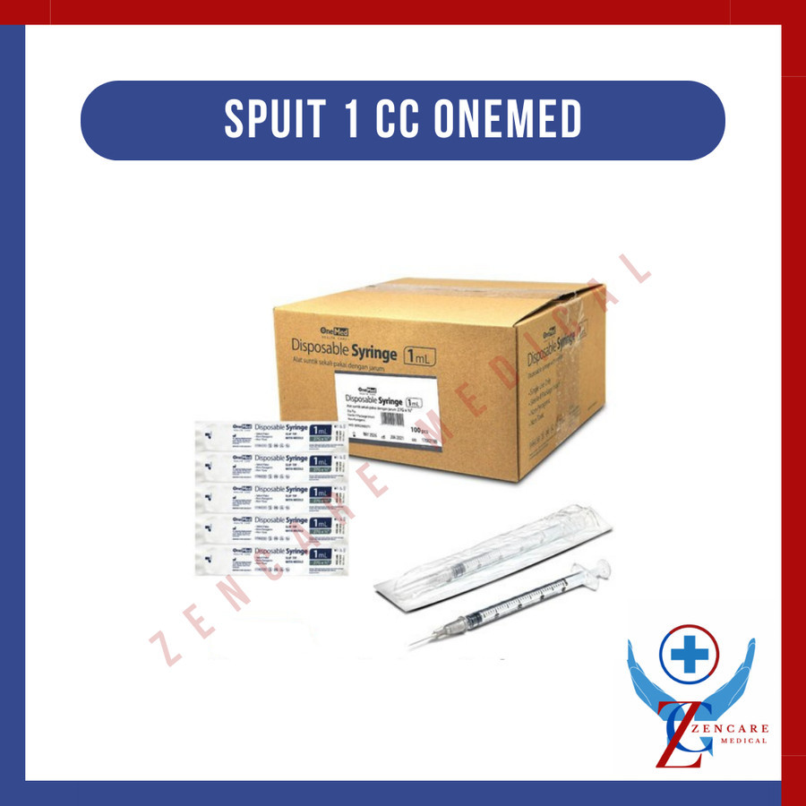 Jual Spuit 1 CC OneMed / Syringe 1 ML OneMed Eceran | Shopee Indonesia