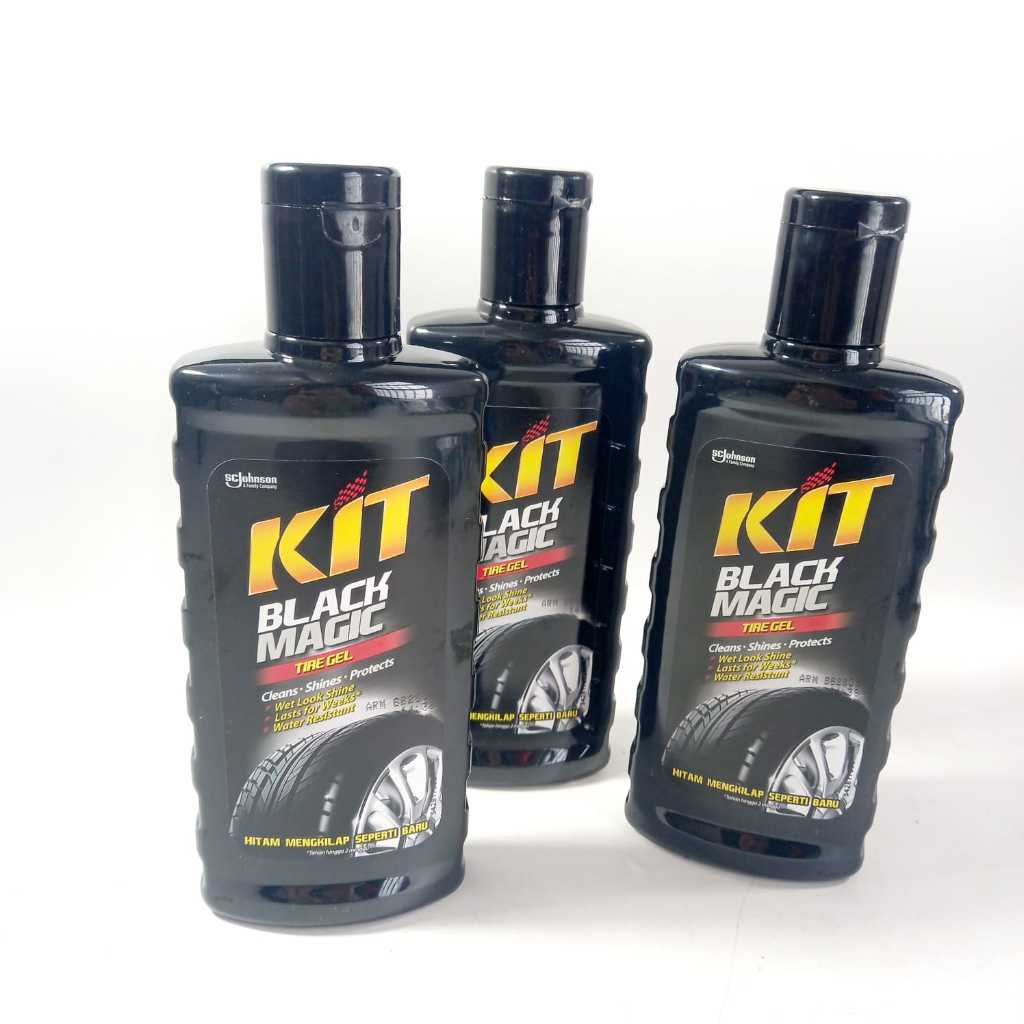 Jual KIT SEMIR BAN MOBIL BLACK MAGIC TIRE GEL BOTOL 270ML KIT SEMIR BAN ...