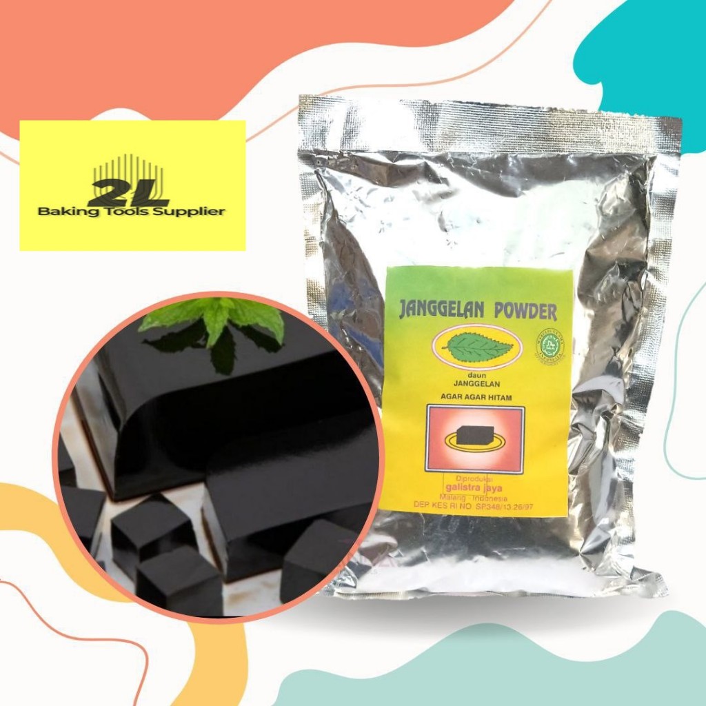Jual Janggelan powder bubuk agar agar hitam cincao cincau hitam instan ...